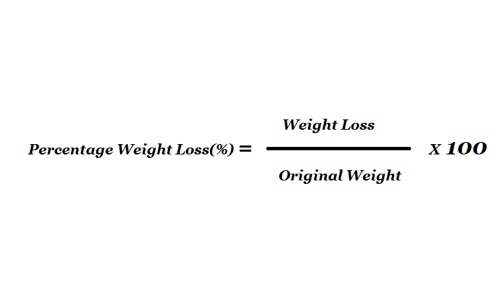 How To Calculate Weight Loss In Percentage 