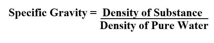 How To Calculate Specific Gravity 