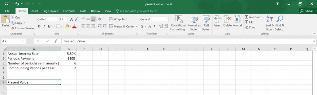 How To Calculate Present Value In Excel 