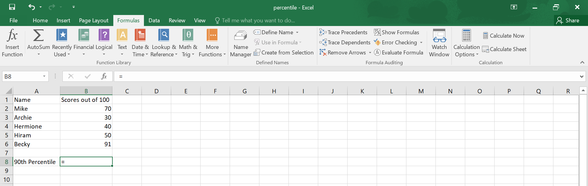 How To Calculate Percentile In Excel 