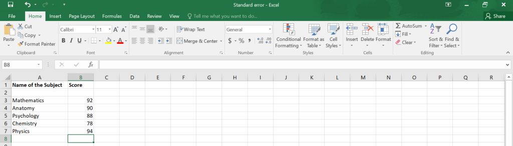 How To Calculate Standard Error In Excel 