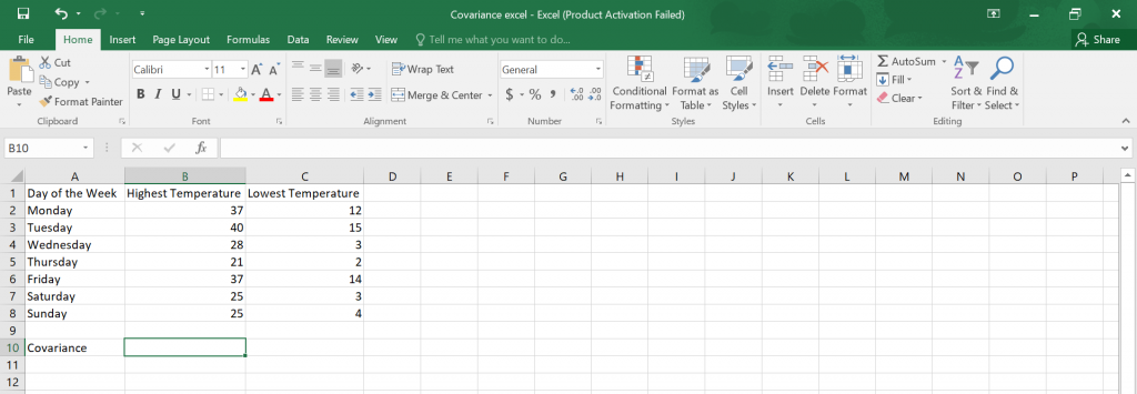 How To Calculate Covariance In Excel 