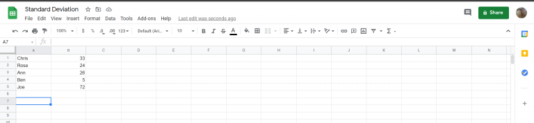 How To Calculate Standard Deviation In Google Sheets 